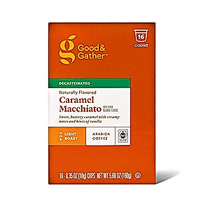 Good & Gather Decaffeinated Caramel Macchiato Coffee Pods - Pack of 2 Boxes - 32 Coffee Pods Total - 16 Coffee Pods Per Box - Bulk Good & Gather Coffee Pods
