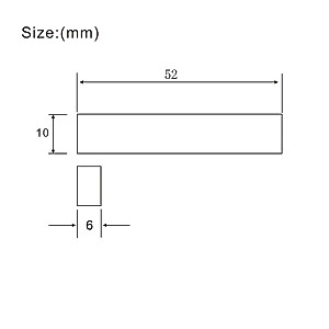 6Pcs Bone Guitar Nuts Blank For Electric Bass Acoustic Classical Guitar Mandolin Banjo Ukulele Nut Blank,52x6x10mm,MusicOne