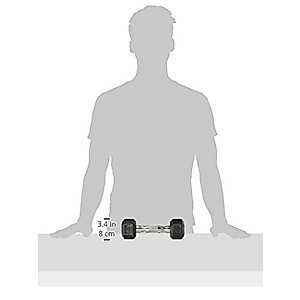 CAP Barbell Coated Hex Dumbbell with Contoured Chrome Handle, Single, 5 Pounds