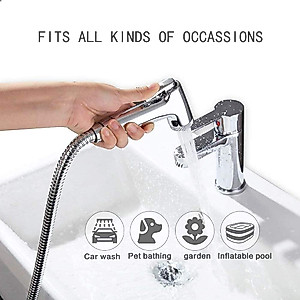 Ruimou Hand Held Bidet Shower Set,Bathroom Bidet Sprayer for Toilet,Handheld Toilet Bidet Shower Sprayer Stainless Steel Hose,Combo in Washroom