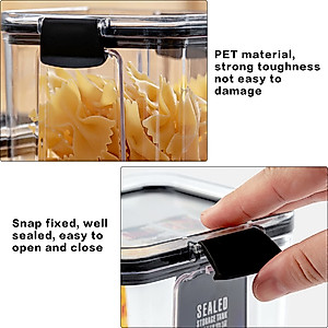 Cereal Container Storage Set,Airtight Food Storage Containers with Lids,Airtight Large Dry Food Storage Containers,BPA Free Dispenser Plastic Cereal Storage Containers (121.2 oz,2 PC)