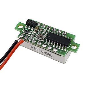Diymore 10pcs Mini Digital 0.28" 2 Wire LED Panel Display Voltage Tester Voltmeter DC Volt Meter (Red)