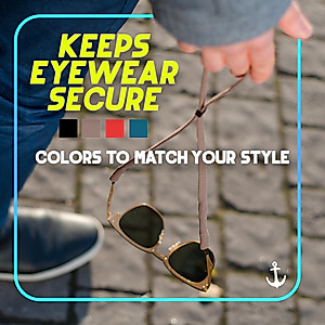 Anchor Glasses Straps Glasses Strap 4 Pack Sunglasses Strap Adjustable Stretch Universal Fit for Kids to Adult Sport Eyewear Holder Retainer