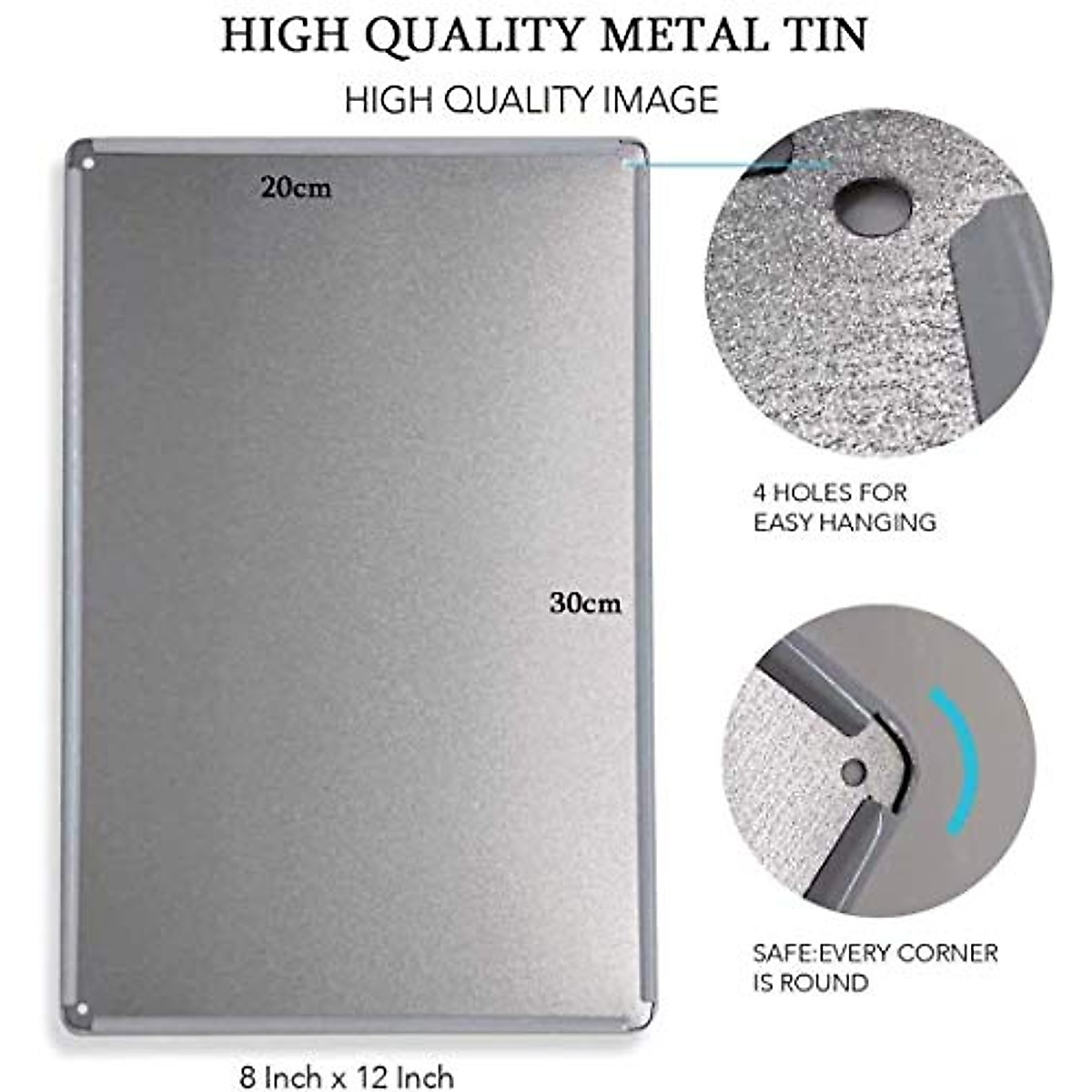 V Energy Logo (Corner) Photographic Print Metal Sign Decor - 8 x 12inch Bar Pub Garage Man Cave Wall Art