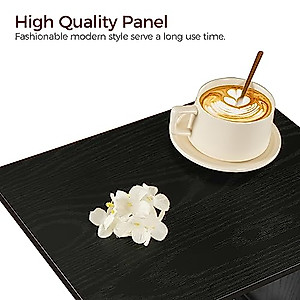 MAHANCRIS End Table with Charging Station and Black Beside Table, Narrow Side Table for Small Spaces, White Slim Nightstand with Light, Beside Table,for Bedroom, Living Room ETWT18E01Z-ETHB77E01