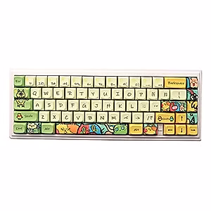 JSJT Custom Keycaps 135 Keys Cartoon Anime Keycaps XDA Profile Magical Elves Themed Keycaps PBT Dye Sublimation Keycaps Suitable for ANSI/ISO Layout Cherry MX Switch Mechanical Keyboards