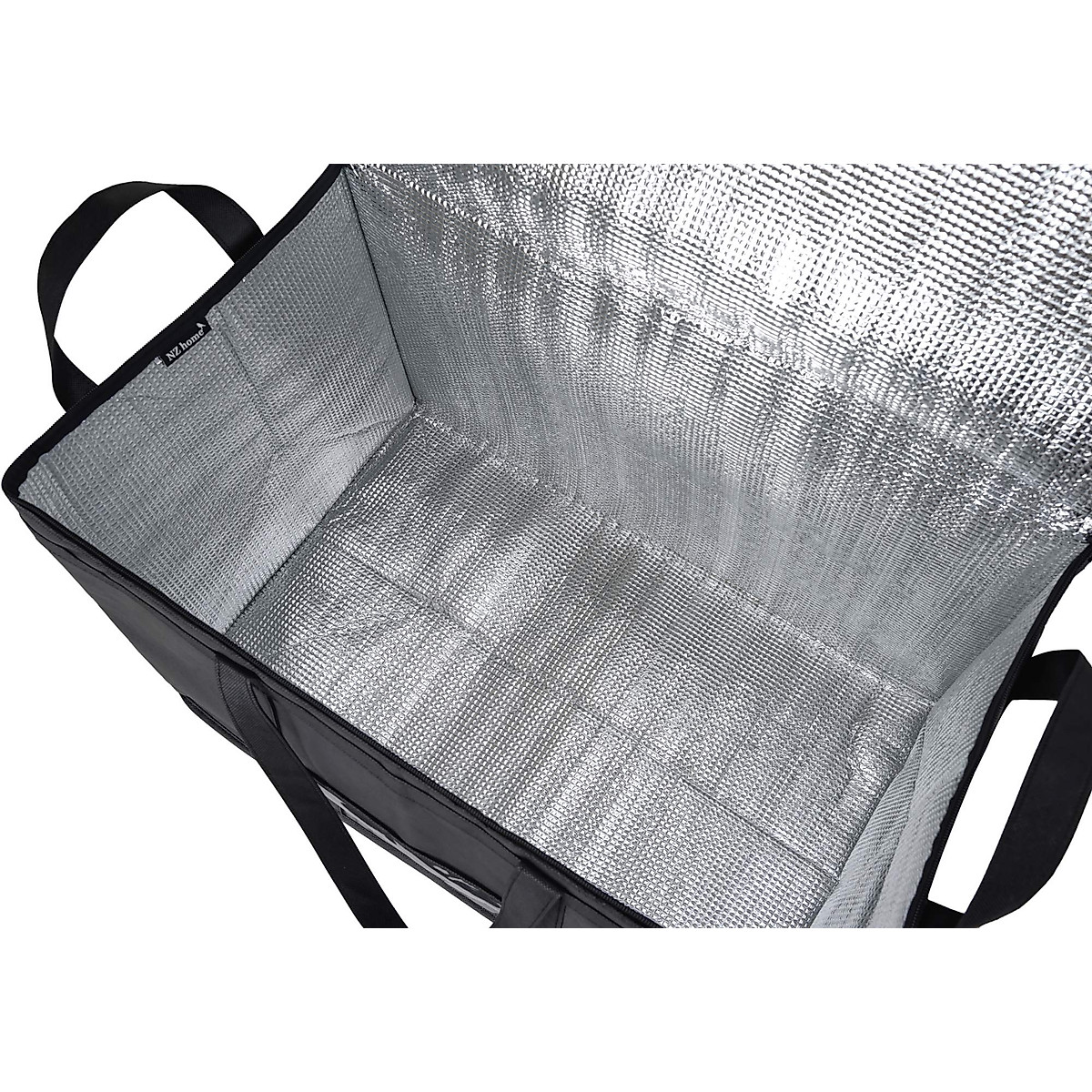 NZ Home Food Delivery Bags, Insulated Reusable Grocery Bags | Ideal for Uber Eats, Instacart, Doordash, Grubhub, Postmates, Restaurant, Catering, Grocery Transport | Dual Zipper