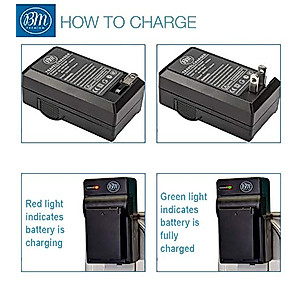 BM Premium LP-E10 Battery and Charger Kit for Canon EOS Rebel T3, T5, T6, T7, Kiss X50, Kiss X70, EOS 1100D, EOS 1200D, EOS 1300D, EOS 2000D Digital Camera