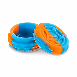 Ooze Silicone Containers Hot Box - 4 Pack - Multi-Colors - 8ml Round Non-Stick Silicone Oil Container - Kitchen Concentrate Container Wax Mini Multi Use Storage Jar - Stash Jar - Silicone Puck