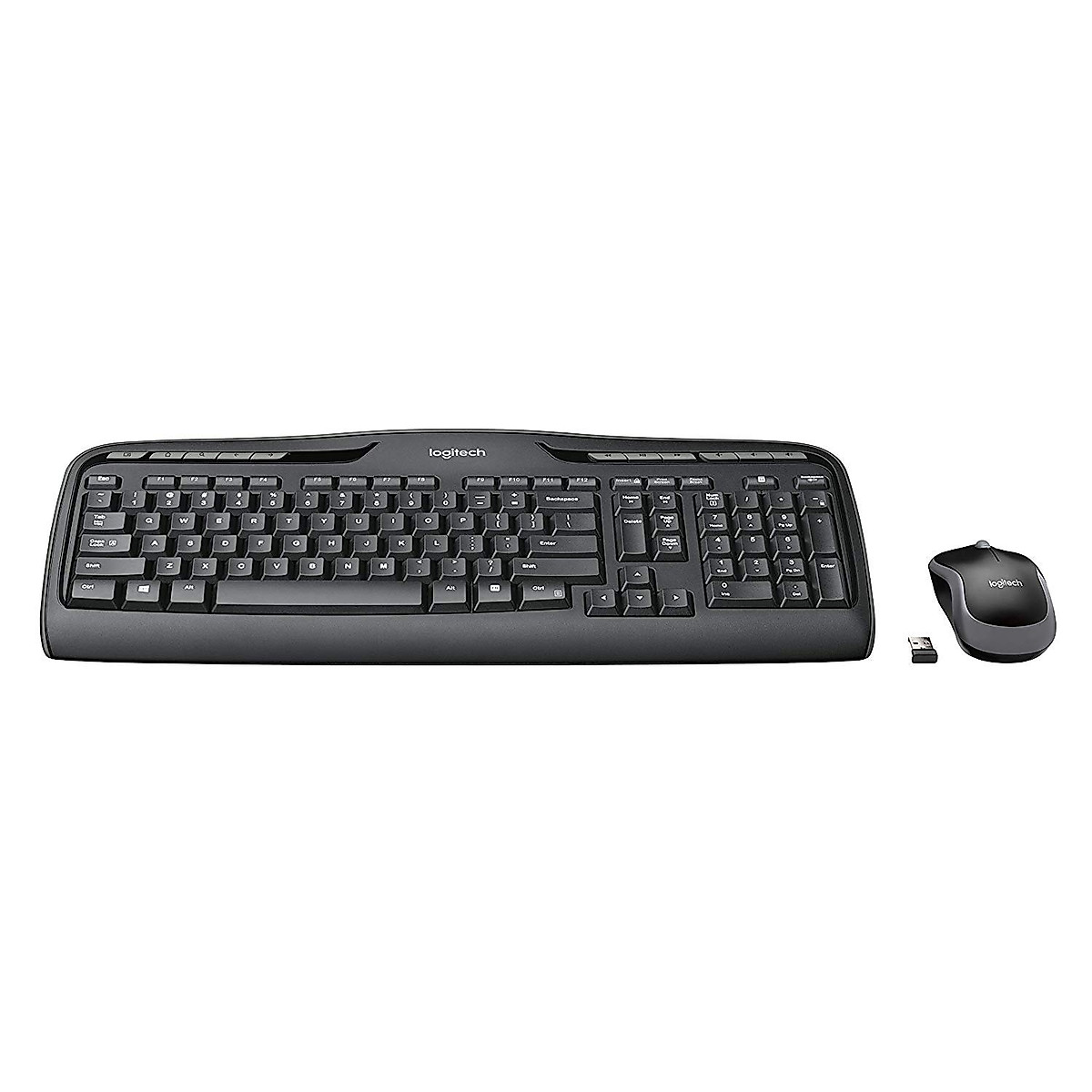 Logitech MK320 Wireless Desktop Keyboard and Mouse Combo — Entertainment Keyboard and Mouse, 2.4GHz Encrypted Wireless Connection, Long Battery Life (Renewed)