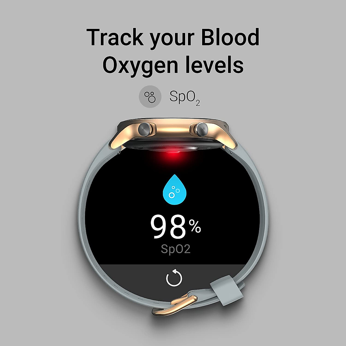 NoiseFit Active Smartwatch for Android and iPhone Fitness Tracker Fitness smartwatch Heart Rate Monitor for Men and Women- Zesty Grey