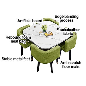 Round Dining Table Set With 4 Chair,Small Office Conference Room Tables And Chairs,Round Tables Conference,Space-Saving,Modern Leisur Dining Room Furniture For Kitchen Lounge Living Room ( Size : B6 )