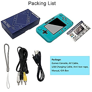 Handheld Games Console with 500 Games, 4 Inch Screen Retro Video Games Player Support AV Output, Rechargeable Electronic Games Gift for Kids Adults