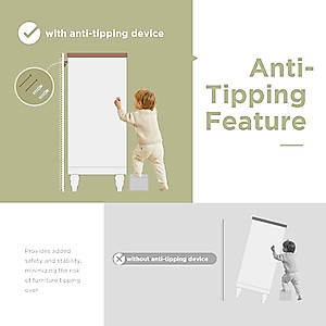 Sophia & William Sideboard and Buffet with Storage, 3-Door Hollow-Carved Accent Cabinet, Distressed Wood Storage Cabinet Cupboard for Kitchen, Dining Room, Living Room, Entryway, White