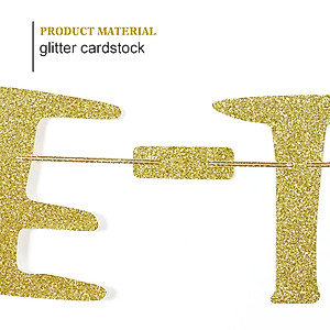 11th Birthday Gold Glitter Banner, Official 11 Pre-Teen Decoration, Cheers to 11 Years Old Birthday Party Sign