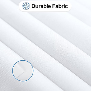 OutdoorLines Waterproof Outdoor Curtains for Patio - Windproof Tab Top Gazebo Curtain Panels - Privacy Sun Blocking Outside Curtain Set for Porch, Pergola and Cabana 54 x 84 inch, White, 2 Panels