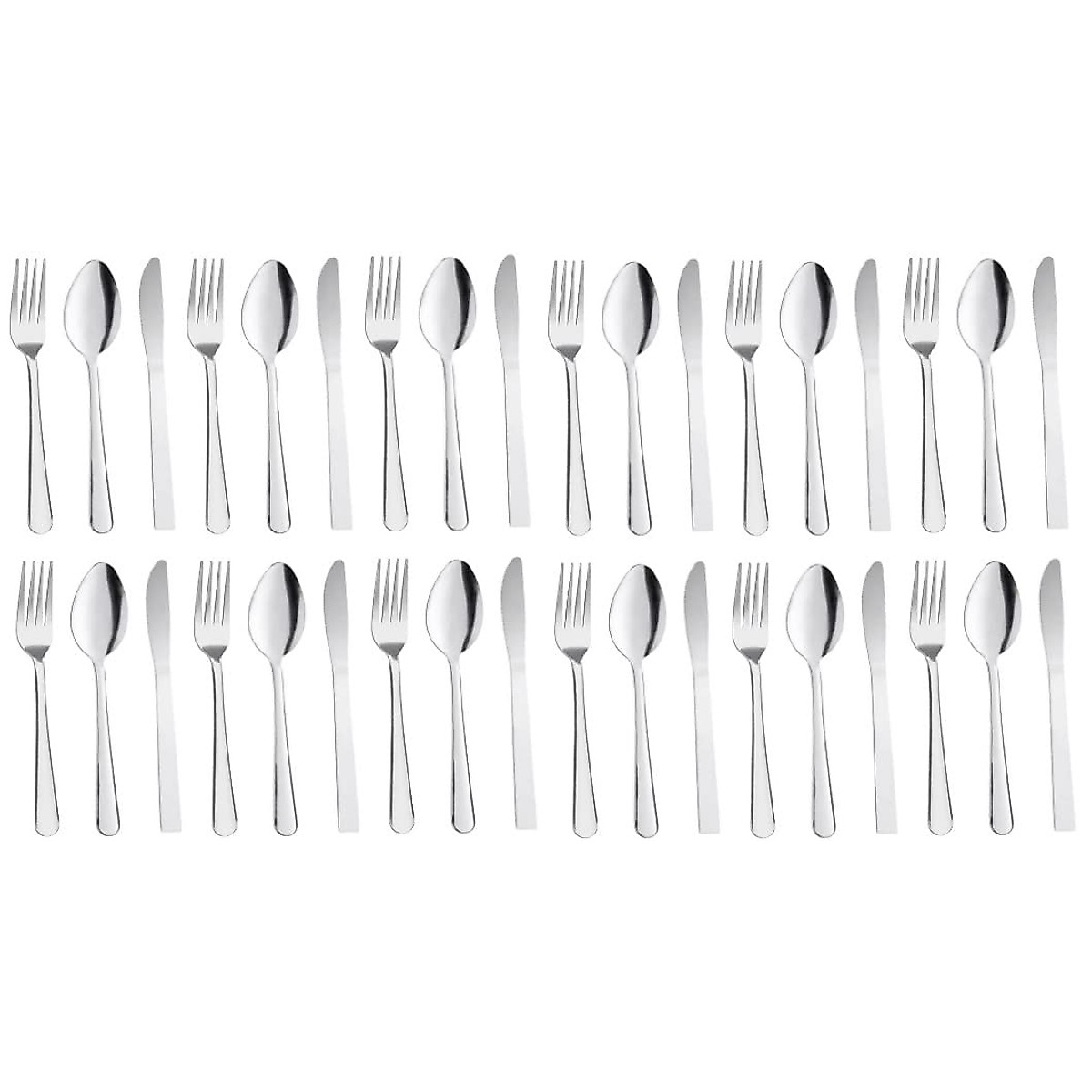 36-Piece Stainless Steel Silverware Set, Dishwasher Safe, Food Grade Flatware Cutlery Set for Home, Kitchen and Restaurant