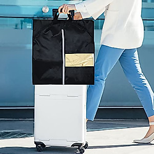 BEISHIDA 50" Garment Bag for Travel, Suit Garment Cover for Hanging Clothes, with 2 Large Pockets and 2 Carry Handles for Suit Coat, Gowns, Tuxedos, Coats, Dress, Coats, Jackets, Shirts. Pack of 1