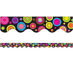Teacher Created Resources Colorful Circles Scalloped Border Trim (5157)