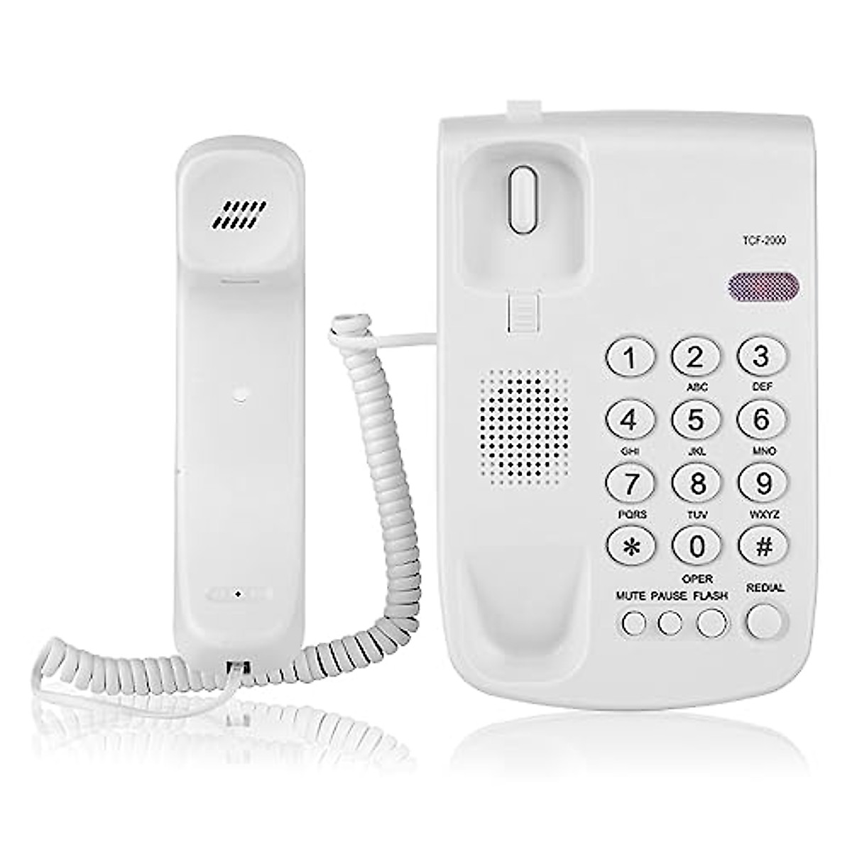 TCF-2000 Desktop Telephone Landline Phone Clear Sound Noise Reduction Telephones for Home Office Hotel Desk Phone Fixed Telephone TCF2000 Business Office Telephones House Hold Guest Room Hotel Fixed