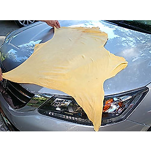 Natural Chamois XL Mega Size (6.5 sq ft.) by Ever New Automotive® Premium New Zealand Sheepskin for Car Boats and RV! Amazing Renewable Resource! …