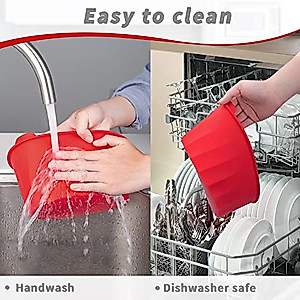 GRMIKBU 2PCS Crock pot Liners Small Silicone Slow Cooker Liners Crock-Pot Liners fit 6 Quart Oval Slow Cooker, Food Grade Material, Reusable Slow Cooker Liners, Leakproof, Dishwasher Safe, with Handles, Alternative to Disposable Liners