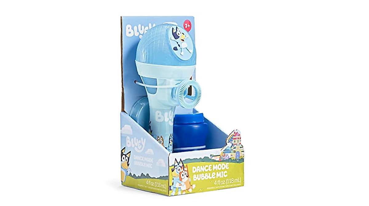 Bluey Dance Mode Bubble Machine & Microphone for Kids | Fun Bubble Toy