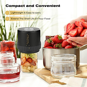 M MUGOOLER Vacuum Sealer Electric Mason Jar Sealer Vacuum Sealing Kit for Canning with Can Opener, Medium and Large Sealing Caps