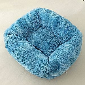 Dog Beds Calming Dog Beds for Small Dogs Buy Again Orders Square Kitten Beds for Indoor Kittens Washable Cat Bed Self Warming Fluffy Soft Anti Anxiety Cat Bed Cat Cuddler Cat Bed