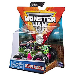 Monster Jam, Official Grave Digger Monster Truck, Die-Cast Vehicle, Danger Divas Series, 1:64 Scale