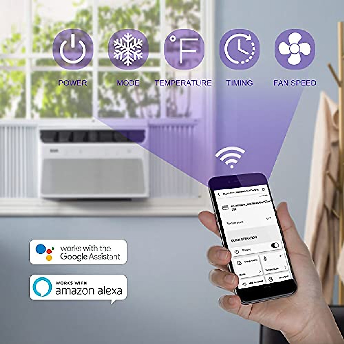 Emerson Quiet Kool Smart Window Air Conditioner,12000 Btu 115V, WiFi and Voice Control, Works w Amazon Alexa and Google Home, Energy Star, EARC12RSE1H, White