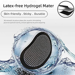 UYGHHK Replacement Gel Pads for All Abs Belts, Replacement Gel Sheet for Abdominal Belts Toning System, 9pcs Replacement Gel Pads Black