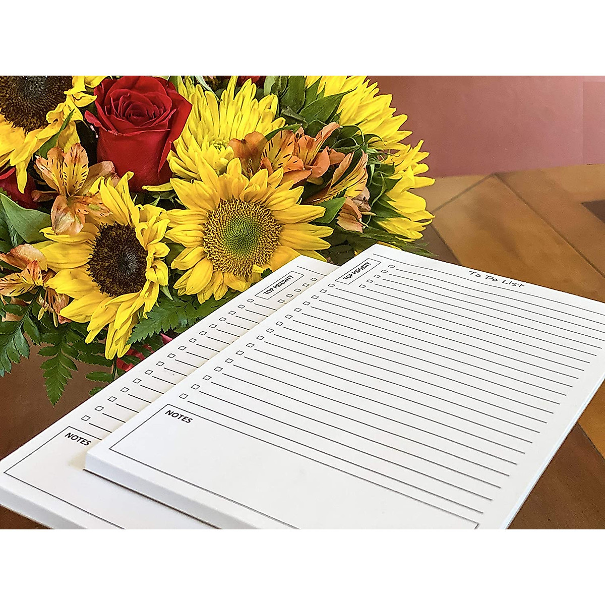 TO DO List Notepads (2 Pack, 50 Pages Each) Planner Pads. ToDo Checklist w/Priority & Note Sections. Organize & Track Projects, Clients or Daily Tasks. 5.5 X 8.5, A5 Sheets. Made in the USA.