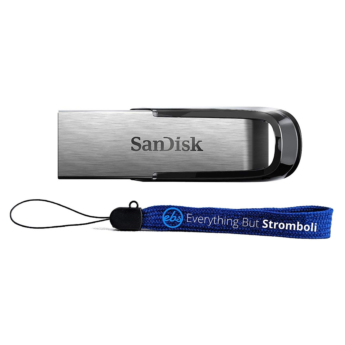 SanDisk 64GB Ultra Flair USB 3.0 Flash Drive 64 Gig High Speed Memory Pen Drive (SDCZ73-064G-G46) Bundle with (1) Everything But Stromboli Lanyard