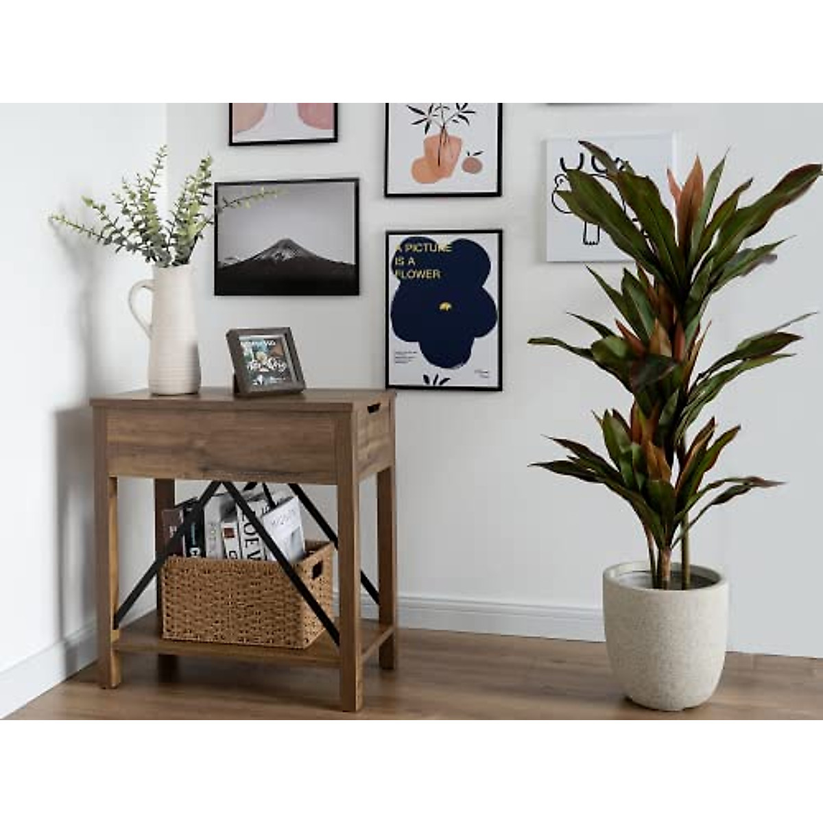 StorageWorks Round Paper Rope Storage Baskets & StorageWorks Seagrass Wicker Baskets