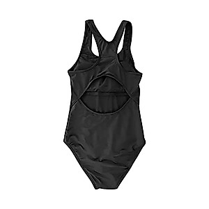 Looking Glass Clothing Company Leakproof One Piece Swimsuit for Girls/Tweens/Teens, Black, Large