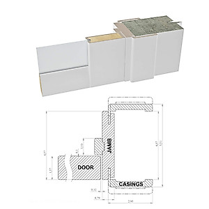 SARTODOORS Solid French Double Doors 72 x 80 inches Frosted Glass 12 Lites | Felicia 3312 Matte White | Single Regural Panel Frame Trims | Bathroom Bedroom Sturdy Doors