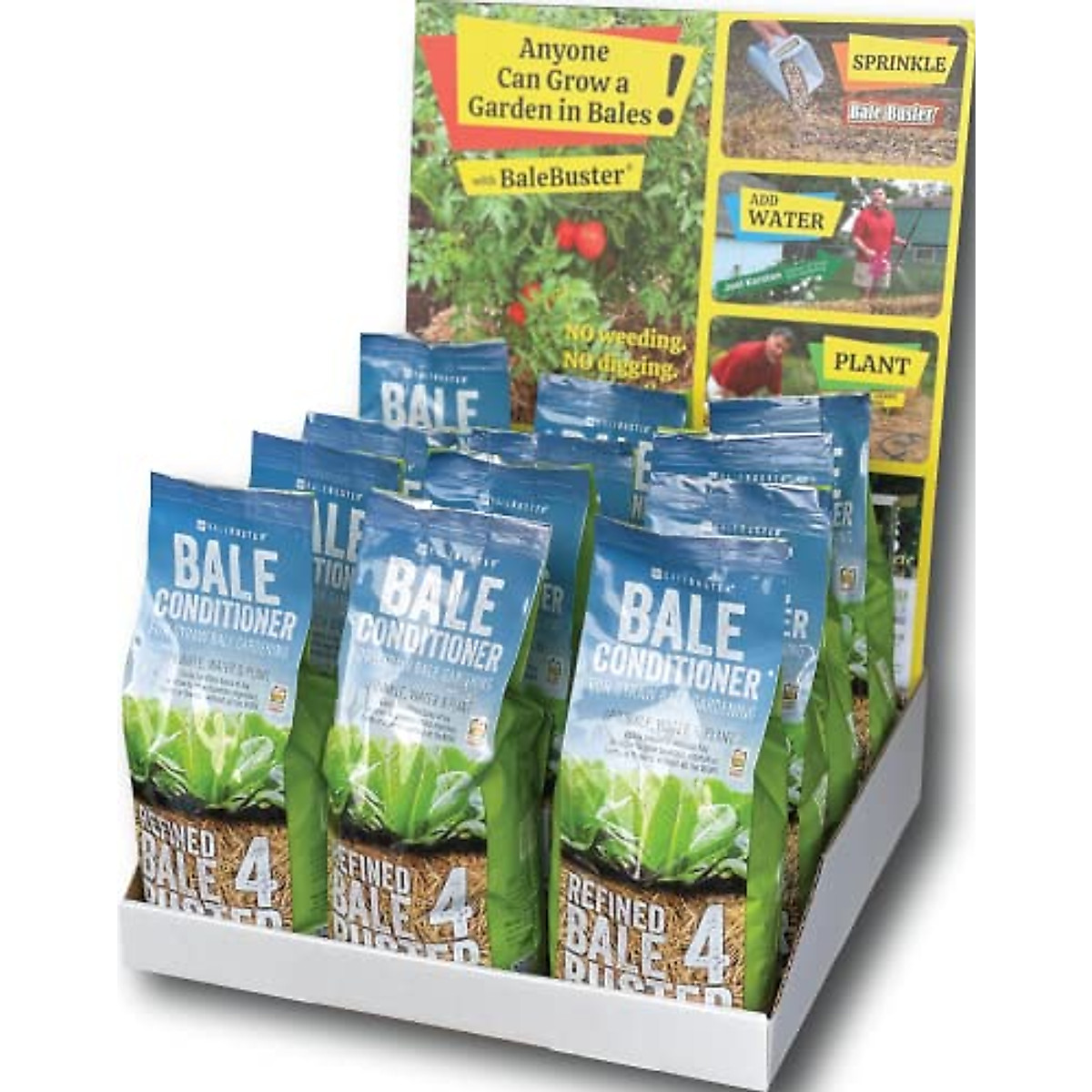 BaleBuster4 Four Bale Conditioning Formula for Preparation of a Straw Bale Garden for Planting a Vegetable Garden