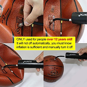 Automatic Electric Ball Pump, Air Pump with Needles for Balls, Basketball, Soccer, Volleyball, Football, Rugby, Inflatables and More