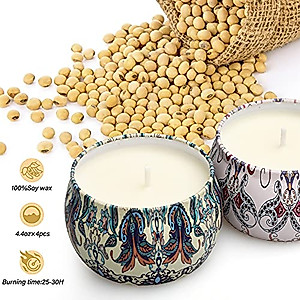 Candles Gifts for Women,4 Pack Scented Candles Clearance,120H Burning Aromatherapy Candles for Home Scented,Birthday Gifts for Women Soy Candles Gift Set for Christmas, Thanksgiving,ect