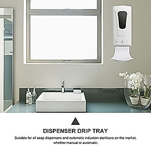 Cabilock 1pc Plastic Water Tray Soap Dispenser Wall Mounted Spray Under Dispenser Trays Soap Catcher Tray Soap Catch Tray Hand Dispenser Drip Tray Mist White Handwashing Fluid Gel