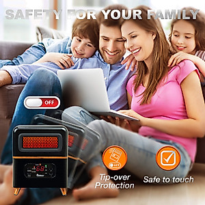 Dr Infrared Heater DR-978 Infrared Space Heater, Hybrid, Black