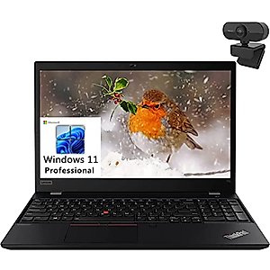 Lenovo ThinkPad T15 Gen 2 15.6" FHD Business Laptop, Intel Quad-Core i5-1135G7 (Beat i7-1065G7), 16GB DDR4 RAM, 256GB PCIe SSD, WiFi 6, Backlit KB, Fingerprint Reader, Windows 11 Pro, External Webcam