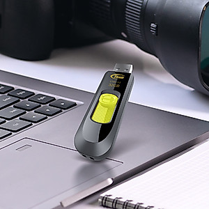 TEAMGROUP C145 64GB 5 Pack USB 3.2 Gen 1 (3.1/3.0) Read 100MB/s Flash Thumb Drive, External Data Storage Memory Stick Compatible with Computer/Laptop (Black-Green) TC145364GG21