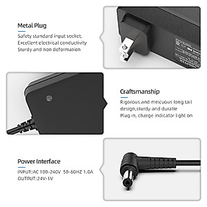 24V Power Adapter fit for Cordless Essential Oil Diffuser Aromatherapy,Young Living,Aroma 360,Humidifier,VicTsing,OliveTech,Wireless Diffuser Power Supply Cord