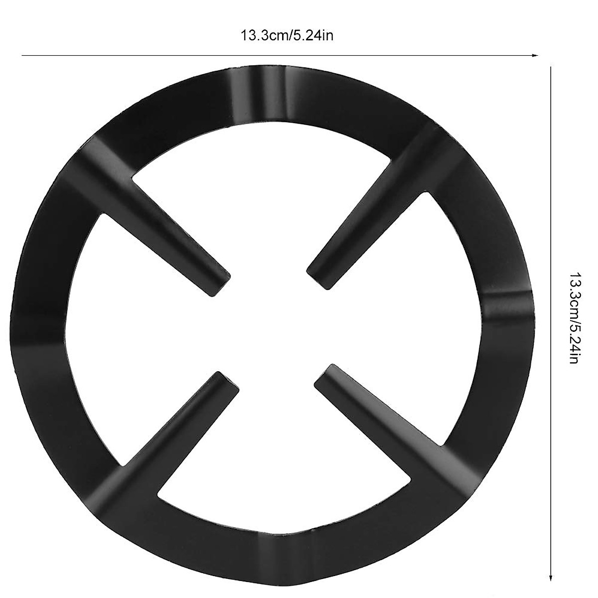 Gas Reducer, Gas Stove Grates Stainless Iron Pot Holder Stand Wok Adapter for Espresso Maker, 5.2 x 5.2 x 0.1in Black