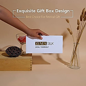 ZIMASILK 100% 22 Momme Pure Mulberry Silk Sleep Mask,Filled with 100% Mulberry Silk,Silk Wrapping Strap- Super Soft & Comfortable Sleep Eye Mask for Sleeping (Light Plum)