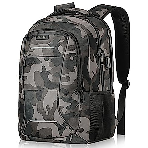 BIKROD Backpack for Men, Large School Backpacks for Teens Water Resistant Travel Back Pack with USB Charging Port, Business Anti Theft Durable Computer Bag Gifts Fits 17.3 Inch Laptop