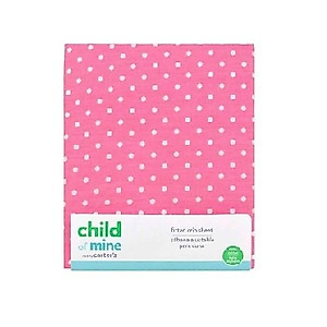 Carter's Child of Mine Pink Fitted Crib Sheet 100% Cotton