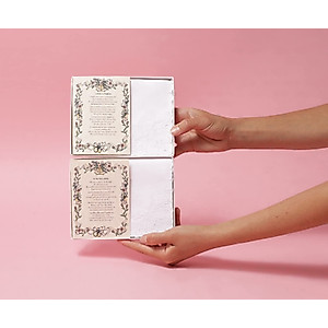 Wedding Handkerchief Poetry Hankie (Groom’s Mother to Bride) White, Lace Embroidered Bridal Keepsake, Beautiful Poem Card | Long-Lasting Memento for The Bride | Includes Gift Storage Box